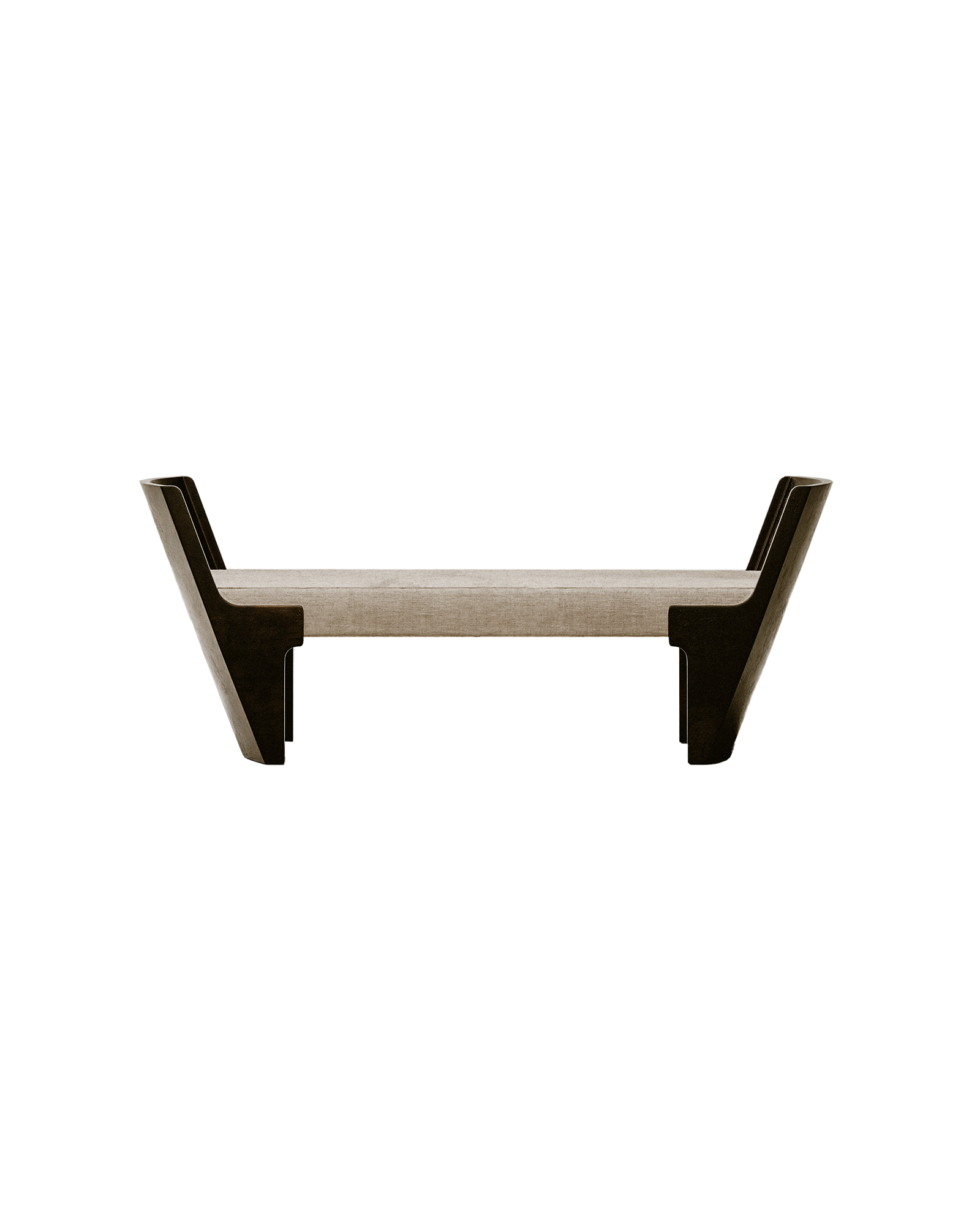 Amare Collection AR05 ESE - Wood Bench, Beige Textile | Monde Singulier