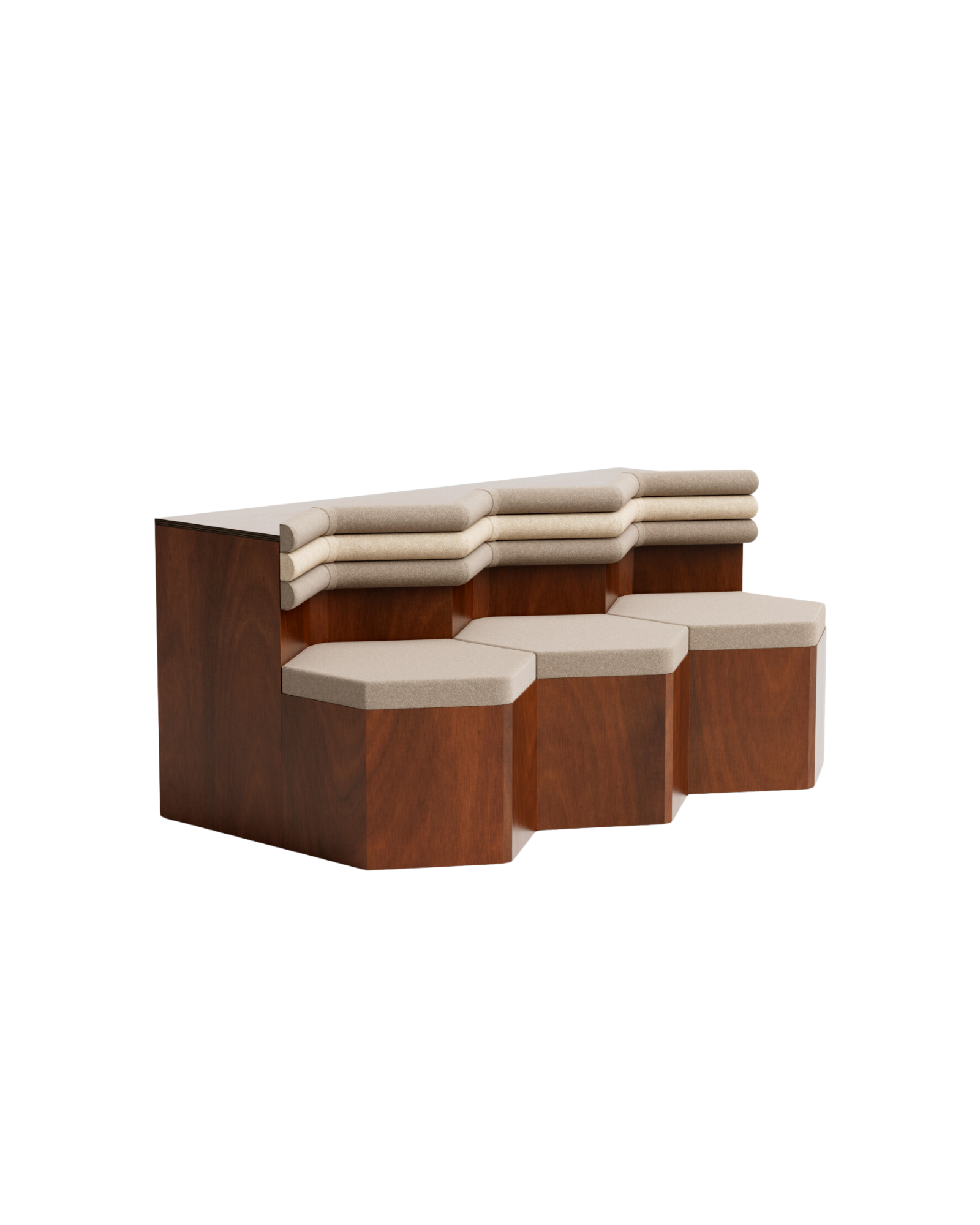 Vaporetto to Murano Triple Bench by Rudy Guénaire - mohair | Monde ...