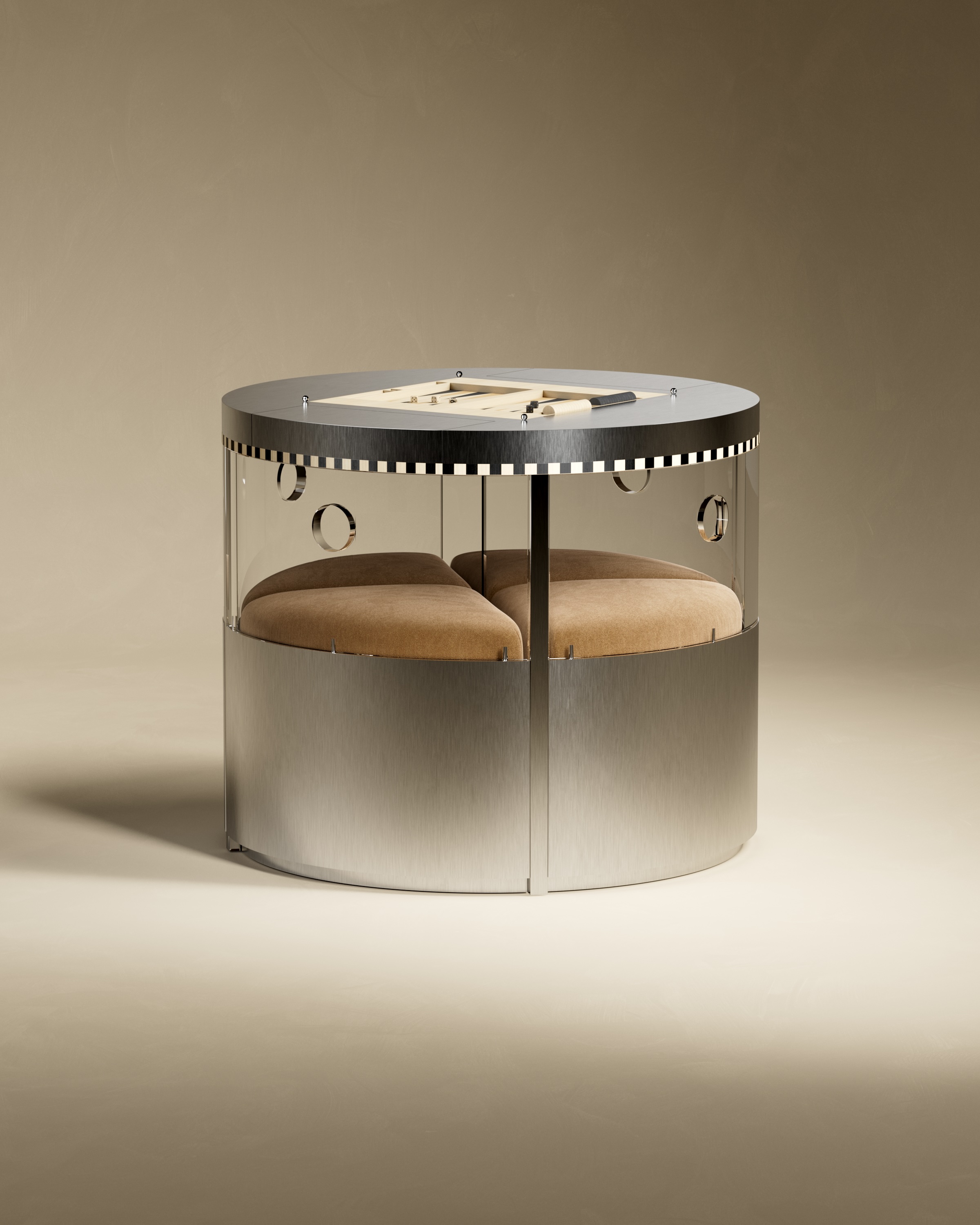 Madeleine Games Table by Necchi Architecture - Steel | Monde Singulier