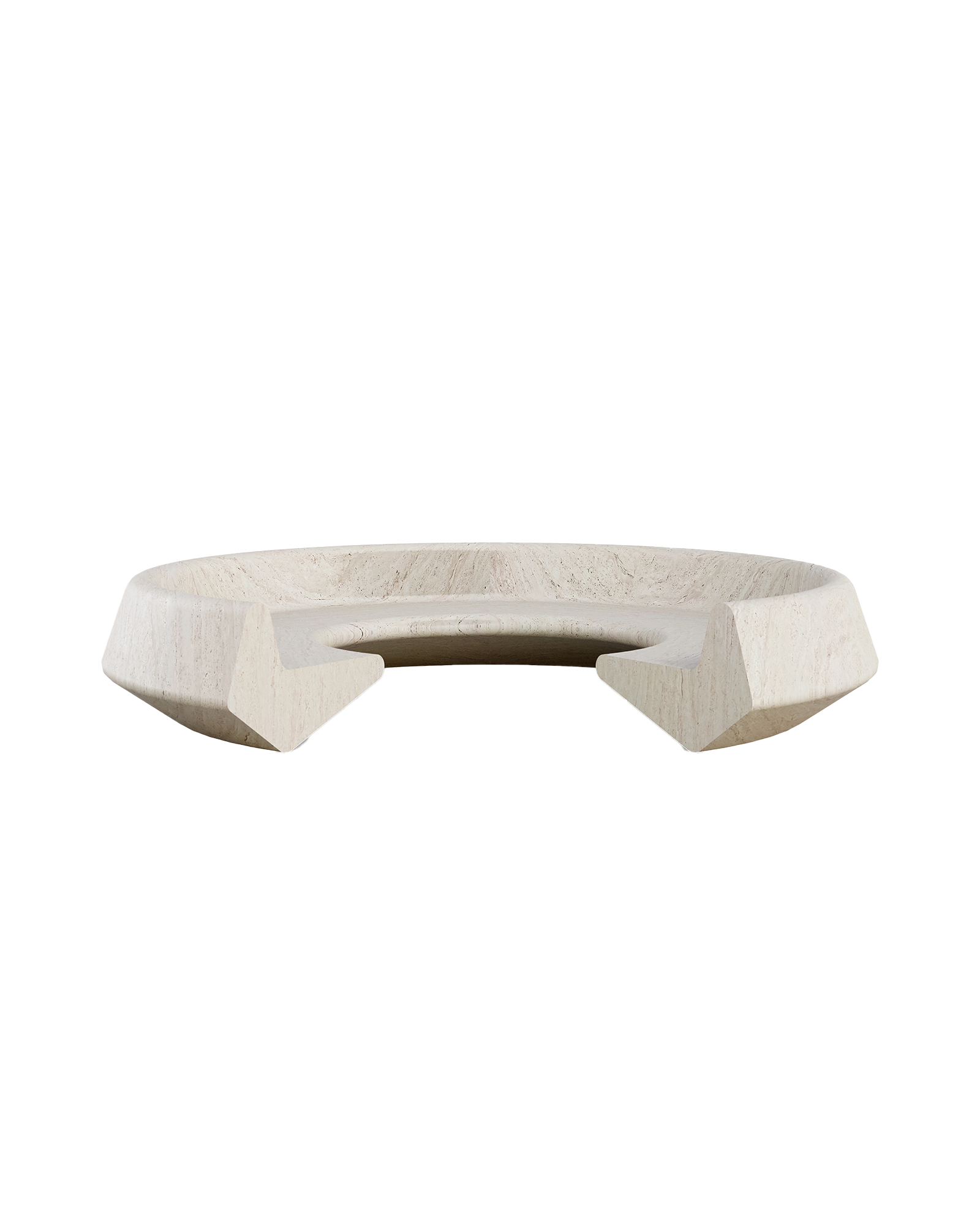 Tibur Sofa by Studio Paolo Ferrari - Travertine | Monde Singulier
