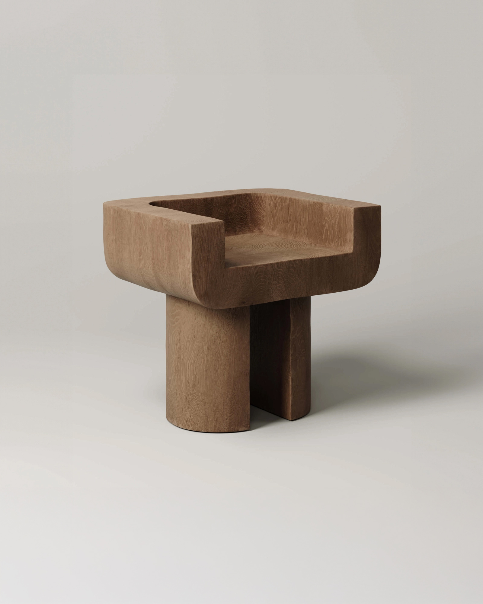 M_001 Chair by Monolith - White Oak Sculptural | Monde Singulier