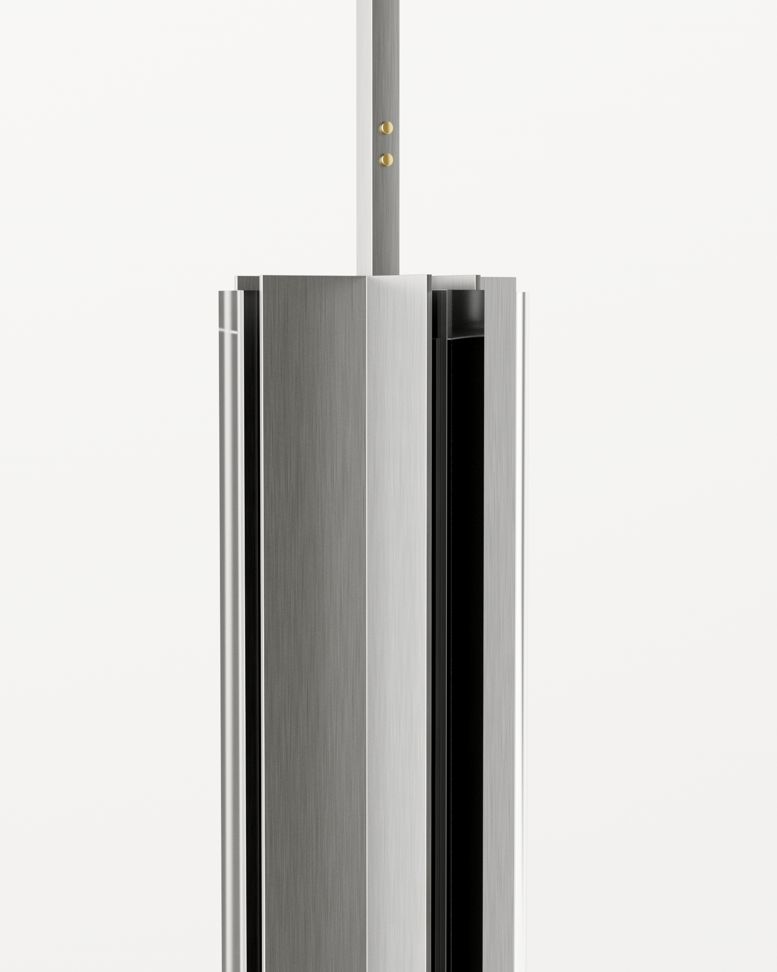 Stele Ceiling Lamp by Studioutte - Brushed Steel Pendant | Monde Singulier